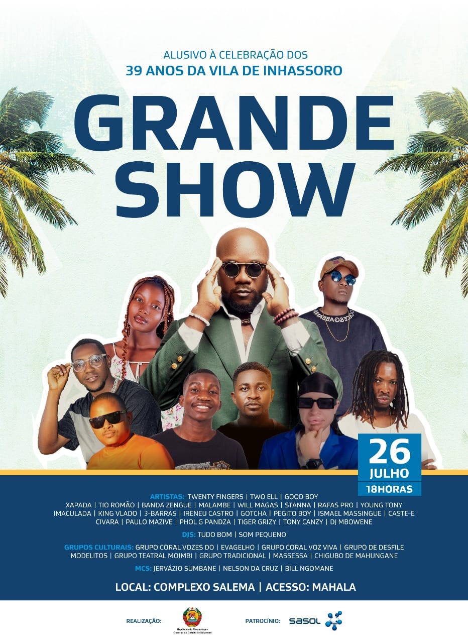 Inhassoro celebra 39 anos com um grande show musical neste sábado - Moz ...